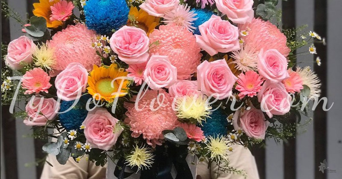 TyDo Flower - Cửa hàng hoa tươi Gò Vấp - G102258 GIỎ HOA CHÚC MỪNG ...