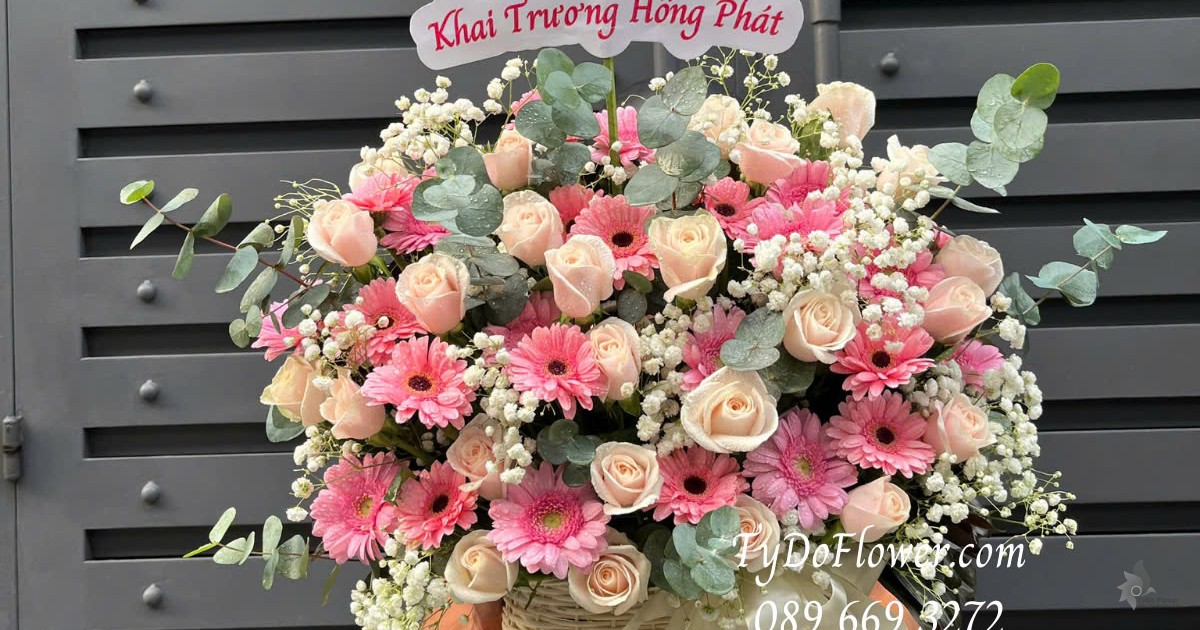 TyDo Flower - Cửa hàng hoa tươi Gò Vấp - G0325251 GIỎ HOA CHÚC MỪNG ...