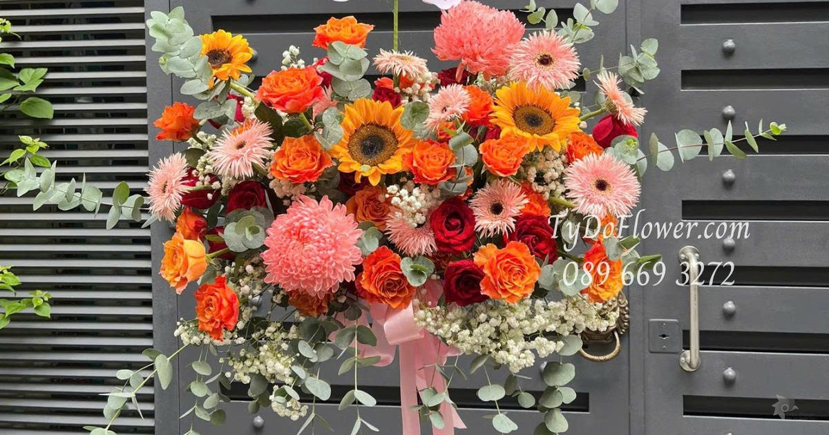 TyDo Flower - Cửa hàng hoa tươi Gò Vấp - G0625497 LẴNG HOA CHÚC MỪNG ...